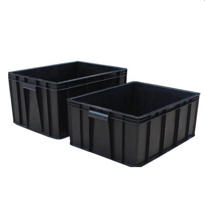 China Compartimientos apilables del Esd de la circulación del negro del recinto limpio de la caja plástica del Esd de la caja del Esd de las bandejas seguras plásticas del PWB para la protección antiestática en venta