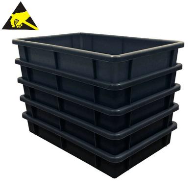 China Esd Antistatisch Esd van de de Opslagdoos van PCB van de de Rekken Geleidend Plastic Container van de Opslagdoos de Bakkenesd Geval met Deksel Te koop