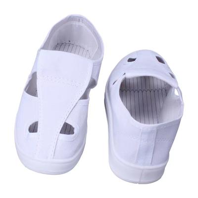 China Cleanroom Breathable Anti Static ESD Shoes White ESD Safety Shoes for sale
