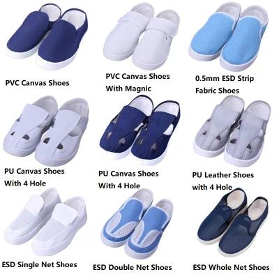 China Cleanroom Breathable Anti Static ESD Shoes White ESD Safety Shoes for sale