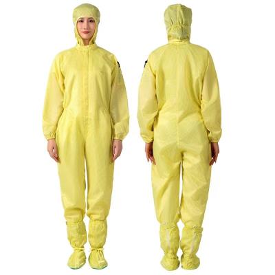 China Geleidend Vezel Antistatisch Algemeen ESD Unisex-Overjascleanroom Kostuum Te koop