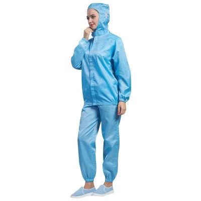 China Stofdichte Workshopesd Antistatische Kledingstukken Eenvormige Ritssluitingen voor Cleanroom Te koop
