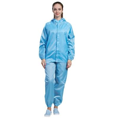China Stofdichte Workshopesd Antistatische Kledingstukken Eenvormige Ritssluitingen voor Cleanroom Te koop