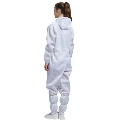 中国 白い立場つばESDの反静的なジャンプスーツのクリーン ルームのジャンプスーツ 販売のため