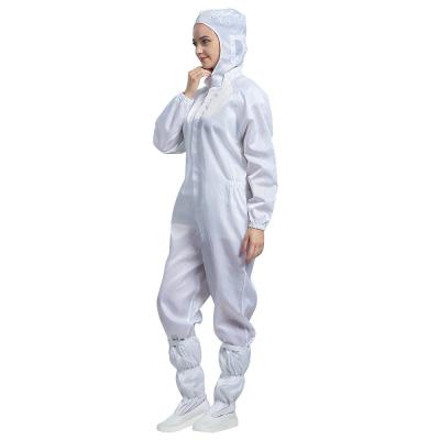 中国 白い立場つばESDの反静的なジャンプスーツのクリーン ルームのジャンプスーツ 販売のため