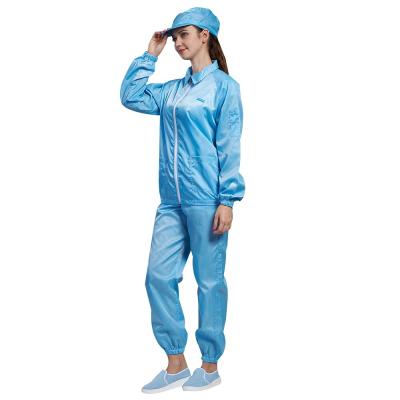 中国 5mmの格子反静的な衣服ポリエステル綿のクリーン ルームのスモック 販売のため