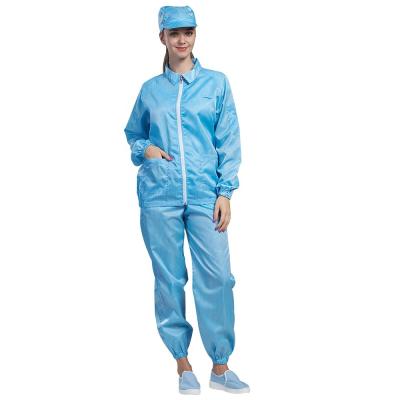 中国 5mmの格子反静的な衣服ポリエステル綿のクリーン ルームのスモック 販売のため