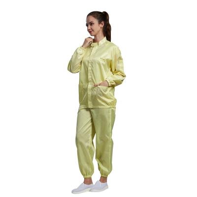 中国 クリーンルームの伸縮性がある袖口の反静的な衣服OEM ESDの安全な衣類 販売のため