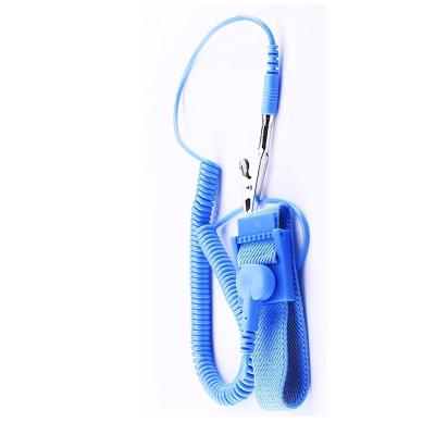 Cina Anti PVC blu regolabile della cinghia di polso di elettricità statica ESD con il cavo della bobina in vendita