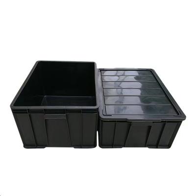 China Preto feito sob encomenda plástico da circulação da pálete do anti recipiente estático do OEM do ESD à venda