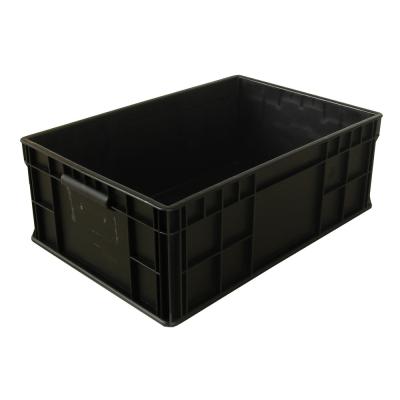China ESD Conductive Plastic Boxes Black Antistatic Corrugated Tote Box for sale