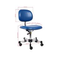 China Adjustable Saddle PU Foam ESD Lab Chair with Backrest Swivel 260mm Gas Spring for sale