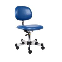 China Adjustable Saddle PU Foam ESD Lab Chair with Backrest Swivel 260mm Gas Spring for sale
