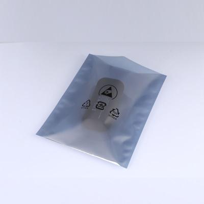 China 0.075mm ESD anti static package Zipper Open Top Aluminum Back Seal for sale
