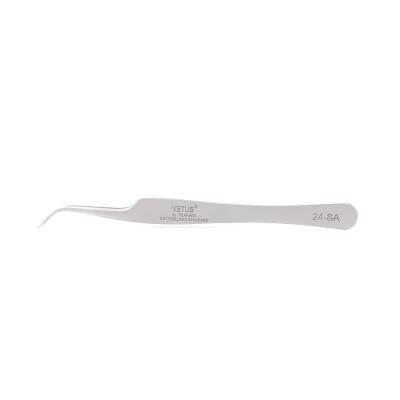 China LashArt Straight Vetus Lash Tweezers Curved Fine Point Pair Eyelash Extension for sale