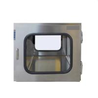 China Cleanroom SUS304 SS Pass Box UV Light Static Transfer Window 500x500x500mm for sale