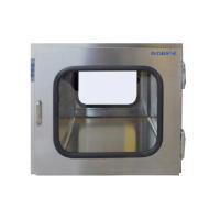 China Cleanroom SUS304 SS Pass Box UV Light Static Transfer Window 500x500x500mm for sale
