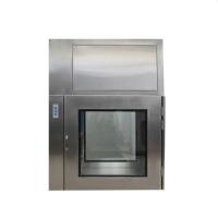 China Cleanroom SUS304 SS Pass Box UV Light Static Transfer Window 500x500x500mm for sale