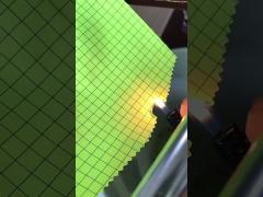 Polyester 5mm Grid Anti Static ESD Fabrics Taffeta Stripe For ESD Garment