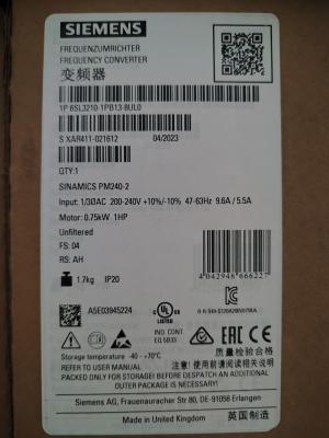 China 0.75 kW Output Frequency 6SL3210-1PB13-8UL0 Frequency Converter for Customized Needs for sale