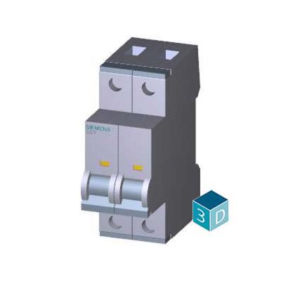 중국 자동화 산업용 5SY 소형 회로 차단기 400V 10kA 2극 D 10A 시멘스 판매용