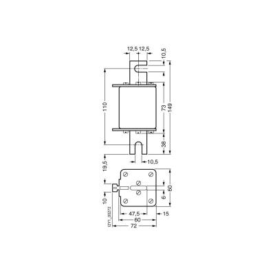 China 3NE3338-8 SITOR Fuse Link With Slotted Blade Contacts NH2 In 800 A aR Un AC 800 V Front Indicator 3NE33388 for sale