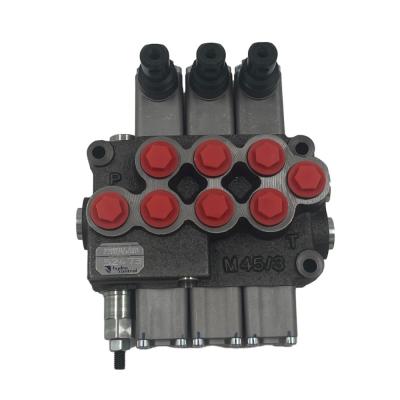 중국 오일 포트 크기 G3/8" M45/3 모노블록 스키드 로더용 수압 방향 밸브 판매용