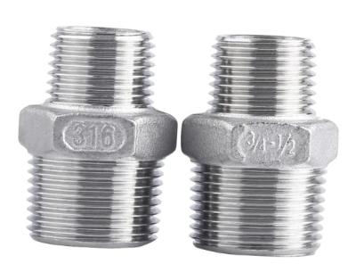 China Aço inoxidável 150# parafusado Hex. mamilos para ligar tubos roscados à venda