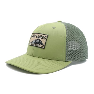 China Groene geborduurde patch trucker hoed Te koop