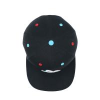 China 6 Panel Flat Brim 3D Embroidery Cotton Snapback Hat Adjustable Size for sale