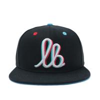 China 6 Panel Flat Brim 3D Embroidery Cotton Snapback Hat Adjustable Size for sale
