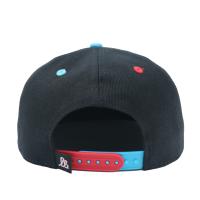 China 6 Panel Flat Brim 3D Embroidery Cotton Snapback Hat Adjustable Size for sale