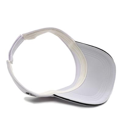 China OEM UV-bescherming Borduurwerk Witte visor hoed Te koop