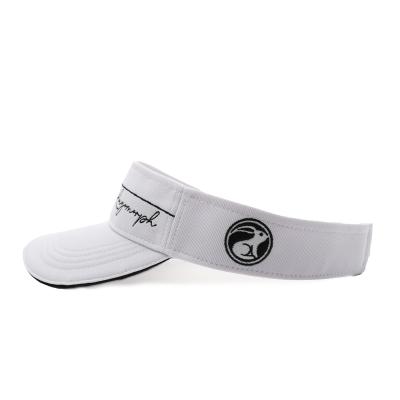China OEM UV-bescherming Borduurwerk Witte visor hoed Te koop