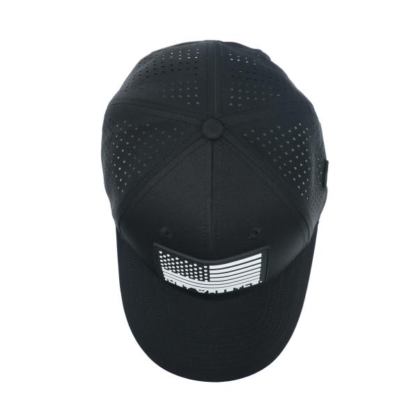Custom Waterproof Laser Cut Perforated UPF50 Sun Protect Mesh Hat With Color Blocking