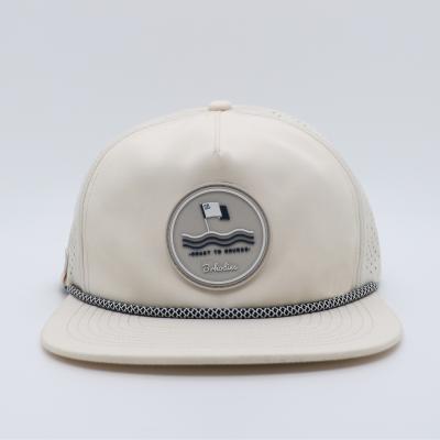 Китай Xl Performance Hat Белая водонепроницаемая ткань спортивная веревка перфорированная шляпа для велосипедного лагеря продается