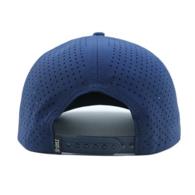 China Chapéu de caminhoneiro unisex para adultos de 5 painéis com buraco de tee e chapéu de golfe com buraco de laser impermeável à venda