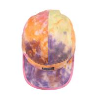 China Custom 5 Panel Camp Cap Polyester Waterproof Tie Dye Hat for Outdoor Adventures 56-60cm for sale
