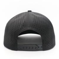 China Custom Breathable Snapback Hat 58cm Polyester Black Baseball Cap with Silk Screen Printing for sale