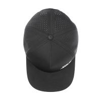 China Custom Breathable Snapback Hat 58cm Polyester Black Baseball Cap with Silk Screen Printing for sale