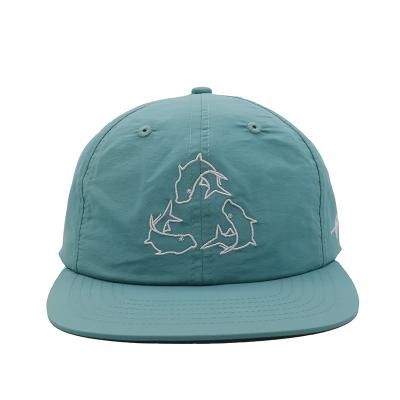 China Nylon Snapback Waterproof Running 5 Panel Quick Drying Camp Cap Customized Color for sale