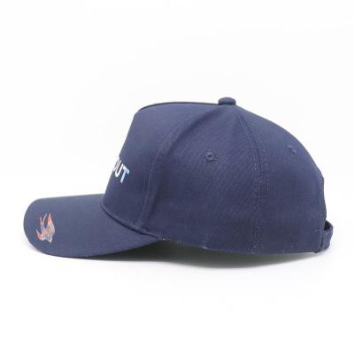 China 65cm Fabric Cotton Print Logo Dad Hat 5 Panel Mesh Baseball Caps Four Seasons for sale