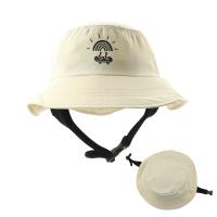 China Custom Polyester Waterproof Sun Bucket Hat with Adjustable Chin Strap 58cm for sale