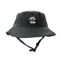 China Custom Polyester Waterproof Sun Bucket Hat with Adjustable Chin Strap 58cm for sale