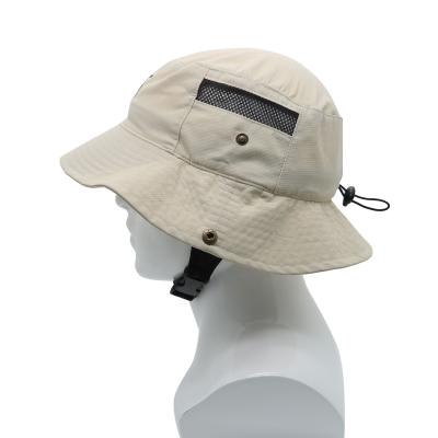China Adults Custom Breathable Mesh Surf Bucket Hat With Waterproof And Adjustable Chin Strap for sale