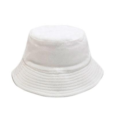 China 48CM Blank Terry Towel Bucket Hat For Adults Unisex Embroidery Towel Warmer for sale