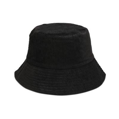 China 48CM Blank Terry Towel Bucket Hat For Adults Unisex Embroidery Towel Warmer for sale