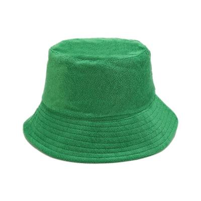 China 48CM Blank Terry Towel Bucket Hat For Adults Unisex Embroidery Towel Warmer for sale