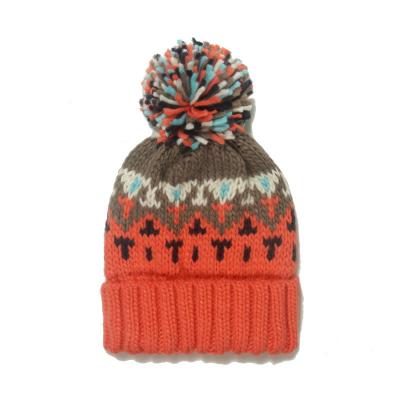 Cina Disegni ODM Inverno Cappello a Maglia Stretchy Pompom Cappelli a Bollone ricamati Pom Pom Beanie in vendita
