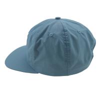 China Custom Embroidered Turquoise Nylon 6 Panel Snapback Hat 58cm Summer Unconstructed for sale